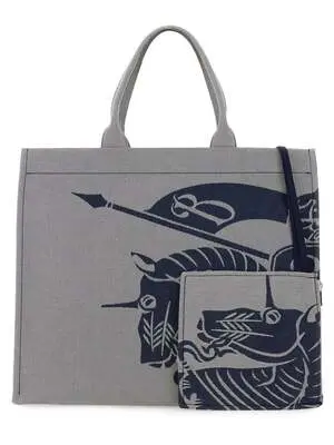 Burberry Canvas Tote Bag - Gray