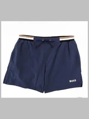 BOSS Logo Swim Shorts - Blue