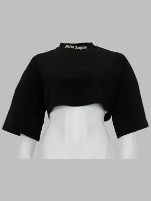 Palm Angels Cropped T-shirt With Logo