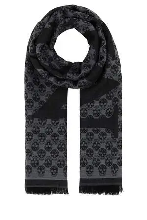 Alexander McQueen Embroidered Wool Foulard - Multicolor