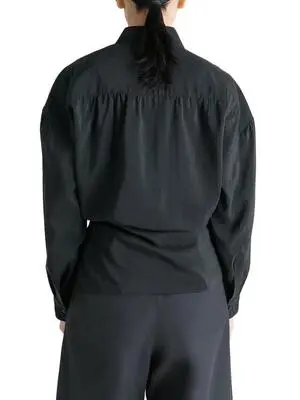 LEMAIRE Straight Collar Twisted Shirt - Black