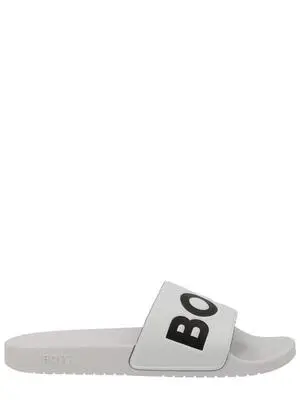 BOSS Aryeh Slider Sandals - White