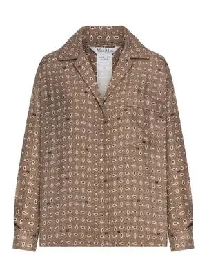Max Mara Semi-fitted Printed Silk Shirt - Multicolor