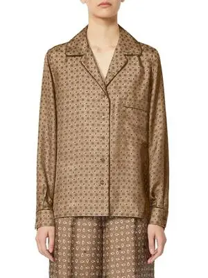 Max Mara Semi-fitted Printed Silk Shirt - Multicolor