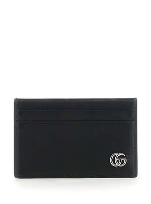 Gucci Cardholder With Gg Plate On The Front In Black Leather For - Multicolor