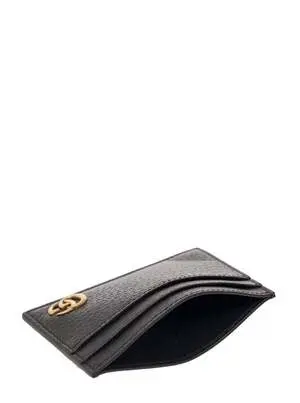 Gucci Cardholder 'gg Marmont' With Gg Logo On The Front In Black Leather For - Multicolor