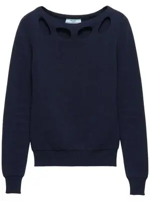 Prada Cotton Boat Neck Sweater