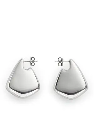 Bottega Veneta Small Flin Earrings - Silver