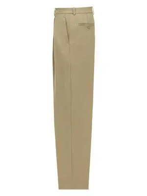 Saint Laurent Wool Gabardine High-waisted Carrot Trousers