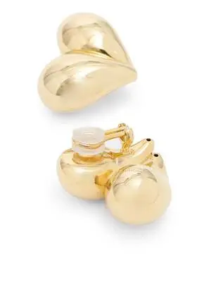 Bottega Veneta Silver 18k Plated Heart Drop Earrings