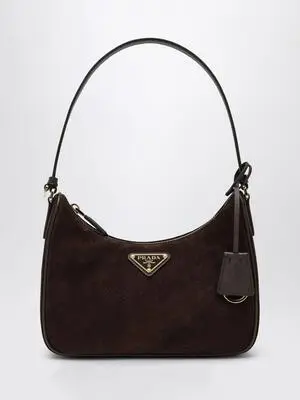 Prada Re-edition 2005 Suede Bag - Brown