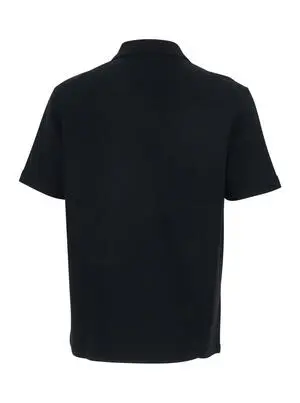 JIL SANDER Polo Shirt With Front Zip Closure And Classic Collar In Cotton For - Black