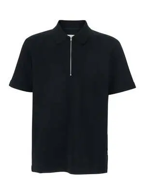 JIL SANDER Polo Shirt With Front Zip Closure And Classic Collar In Cotton For - Black