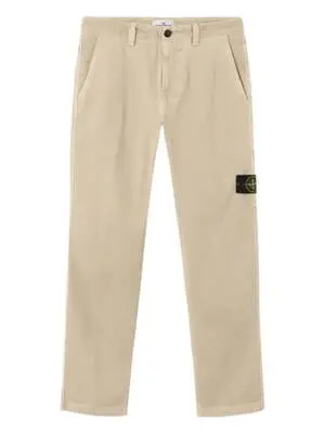 Stone Island Organic Panama Cotton `old` Effect Pants - Multicolor
