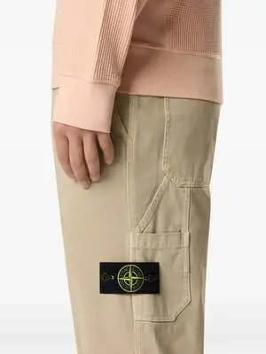 Stone Island Organic Panama Cotton `old` Effect Pants