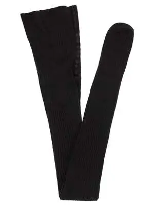 Max Mara Zavorra Ribbed Cotton Tights - Black