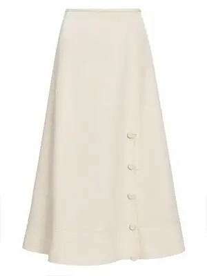 JIL SANDER Satin Skirt - Cream