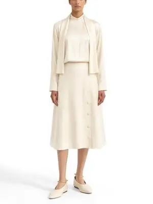 JIL SANDER Satin Skirt - Cream