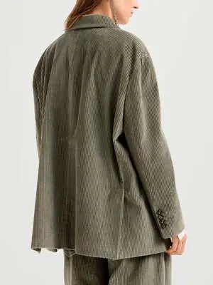 Brunello Cucinelli Corduroy Single-breasted Blazer - Multicolor