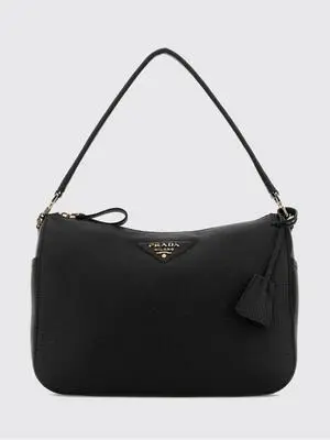 Prada Hammered Leather Bag - Black