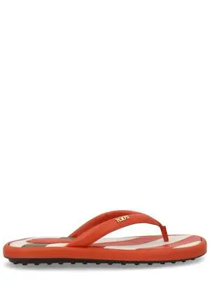 TOD'S Sandalo Infradito Con Logo - Orange