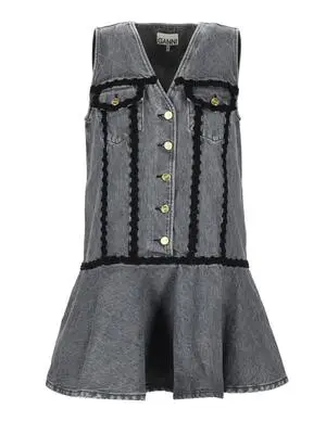 GANNI Cotton Mini Dress - Multicolor