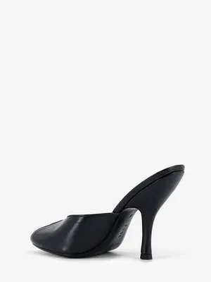 JUDE Leather Mule Sandals - Black