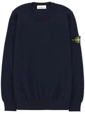 Stone Island Jersey With Logo - Blue