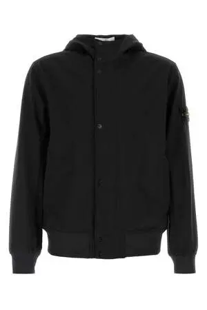 Stone Island Stretch Polyester Jacket - Black