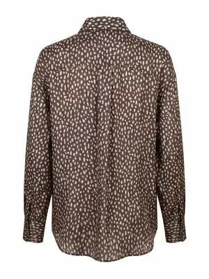 Brunello Cucinelli Silk Bow Collar Blouse - Multicolor