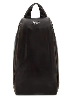 Prada Dark Nappa Leather Backpack - Brown