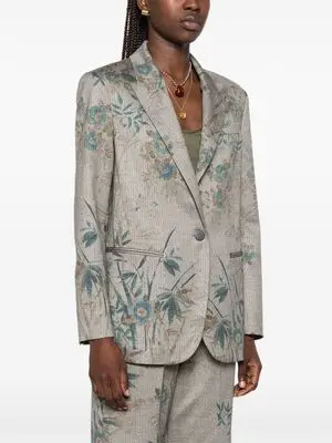 FORTE_FORTE Printed Single-breasted Jacket