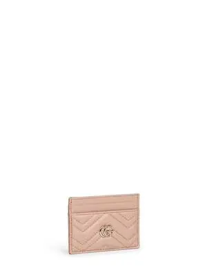 Gucci Pinkish Beige Gg Marmont Card Holder - Multicolor