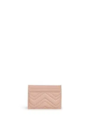 Gucci Pinkish Beige Gg Marmont Card Holder - Multicolor