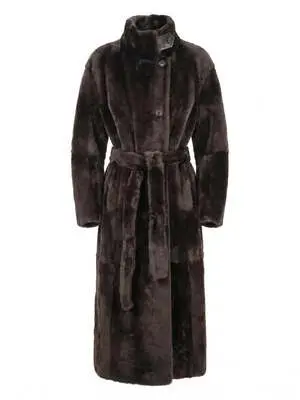 Brunello Cucinelli Fur Overcoat - Multicolor