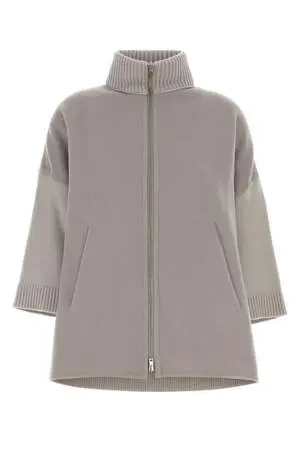 Herno Flannel And Wool Cardigan - Gray