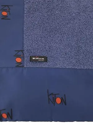Kiton Terry Beach Towel With Logo Border