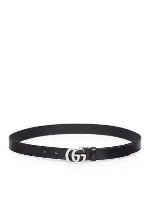 Gucci Gg Marmont Thin Cut Belt - Black