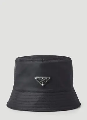 Prada Logo Bucket Hat - Black
