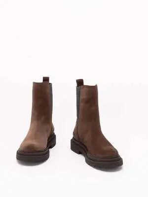 Brunello Cucinelli Leather Ankle Boots - Multicolor