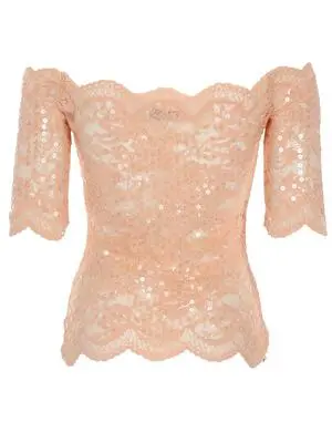 Rabanne Sequin Lace Top
