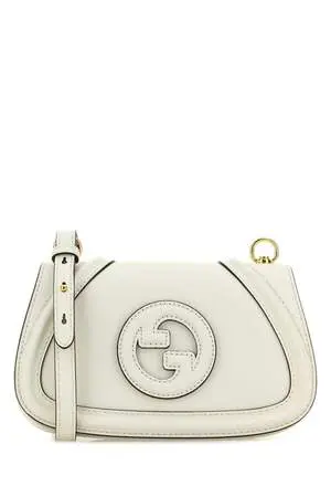 Gucci Ivory Leather Small Blondie Crossbody Bag - White