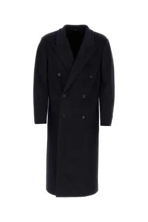 Fendi Navy Wool Blend Coat - Blue