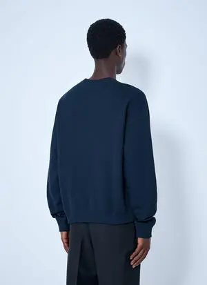 JIL SANDER Cotton Crewneck Sweatshirt - Blue