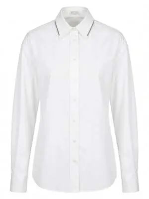 Brunello Cucinelli Stretch Cotton Poplin Shirt - Multicolor