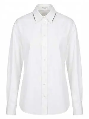 Brunello Cucinelli Stretch Cotton Poplin Shirt - Multicolor