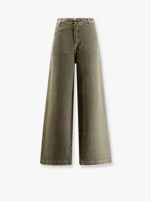 GOLDEN GOOSE Ortensia Cotton And Linen Trousers - Multicolor
