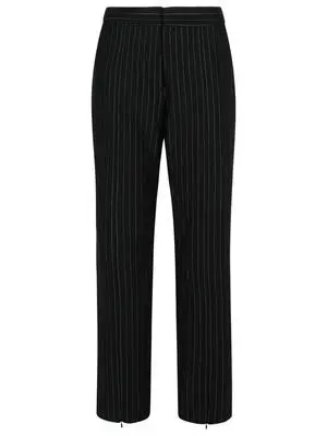 GANNI Viscose Blend Trousers - Black