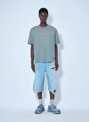Acne Studios Distressed Denim Shorts - Blue
