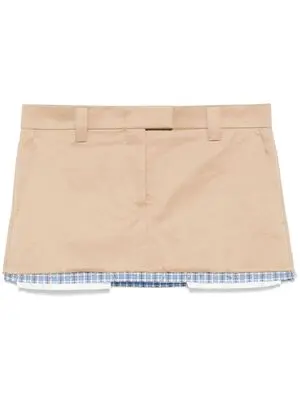 Miu Miu Cotton Mini Skirt - Multicolor